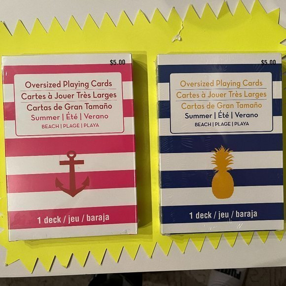 Games | Playing Cards Oversized Cards 5x7 Inches 2 Decks New Hmepgx ...